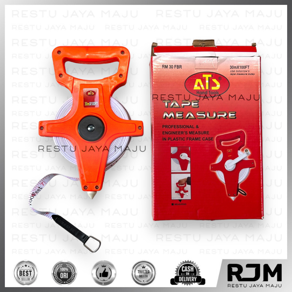 Jual ATS Meteran Terbuka 30 50 100 m Roll Tancap Tanah Tanam Fiber Gulung Rol | Shopee Indonesia