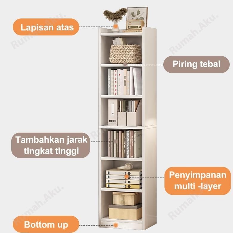 Jual Rak Buku Kayu 6 Susun Rak Buku Susun Minimalis Lemari Display ...