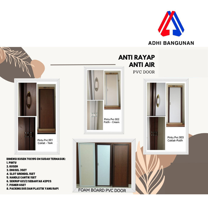 Jual PINTU PVC TEBAL KAMAR MANDI SET KOMPLIT | Shopee Indonesia