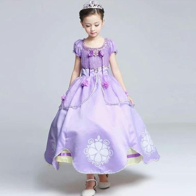 Jual Baju Anak Dress Kostum Princess Sofia Ungu | Shopee Indonesia