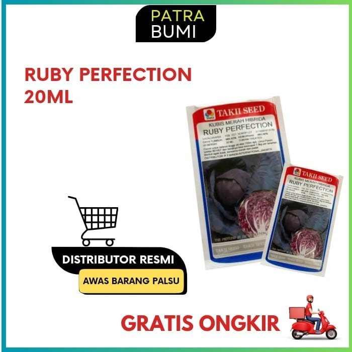 Jual Ruby Perfection 20Ml Benih Kubis Ungu Ruby Perfection 20 Ml Takii Seed F1 Kol Merah Bibit ...