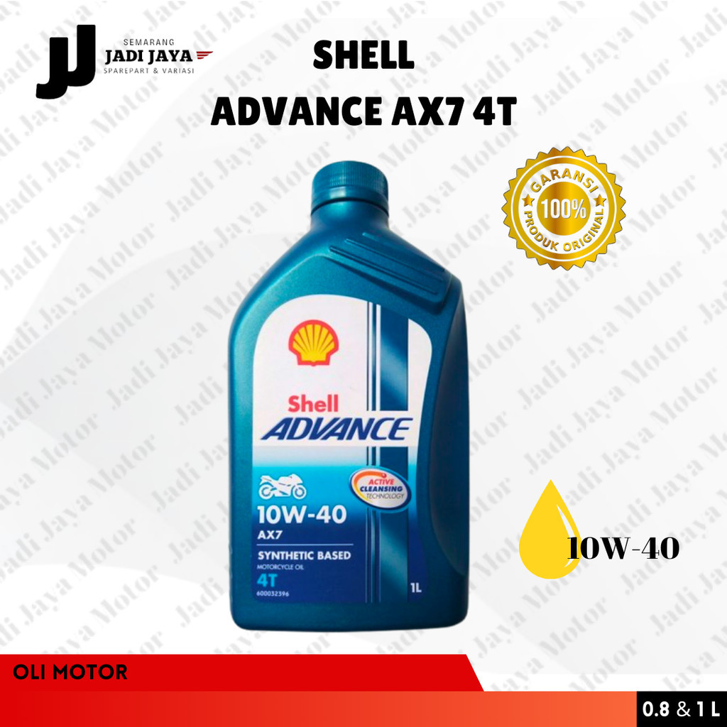 Jual Oli Mesin Shell Advance AX7 4T SAE 10W-40 0.8 dan 1 L Untuk Bebek, Sport | Shopee Indonesia