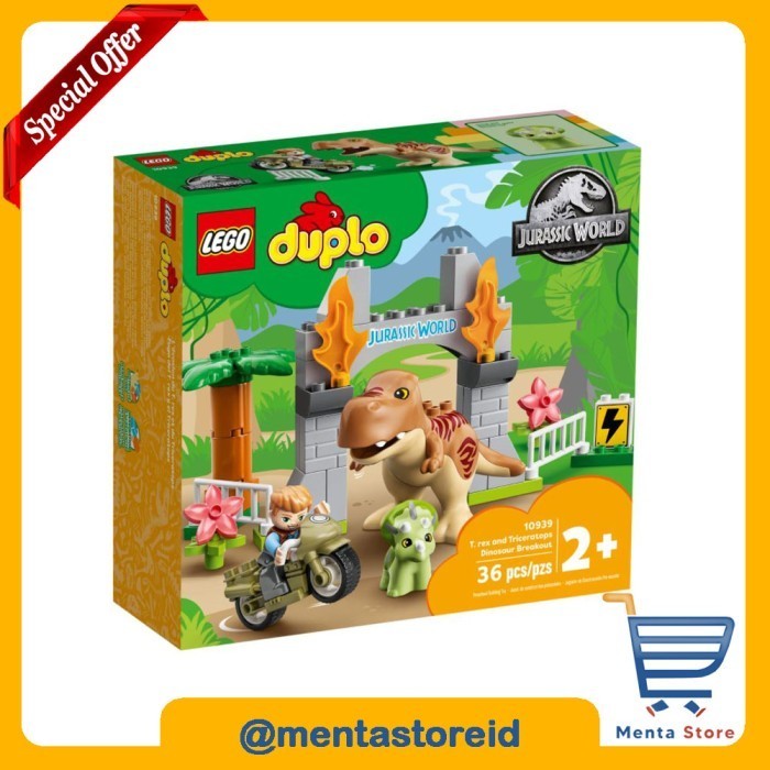 Jual Lego Duplo 10939 T Rex Triceratops Dinosaur Jurassic Park ...