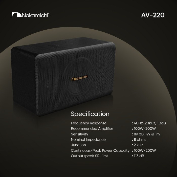 Jual Speaker Karaoke Nakamichi Tipe Av 220 Nakamichi Av220 Nakamichi - Av220 Original Garansi ...