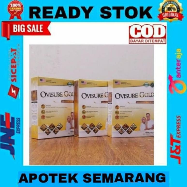 Jual PRODUK TERBARU OVISURE GOLD 1BOX ISI 12 SACHET MILK SUSU VITAMIN ...