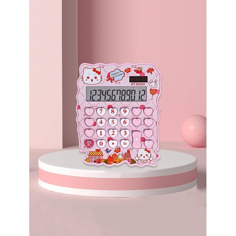 Jual CTZ Kalkulator Mini Cartoon Hello Kitty Solar Battery Pink ...