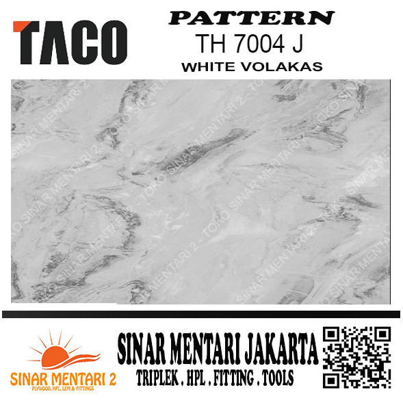 Jual Taco Hpl Pattern Th 7004 J White Volakas | Shopee Indonesia