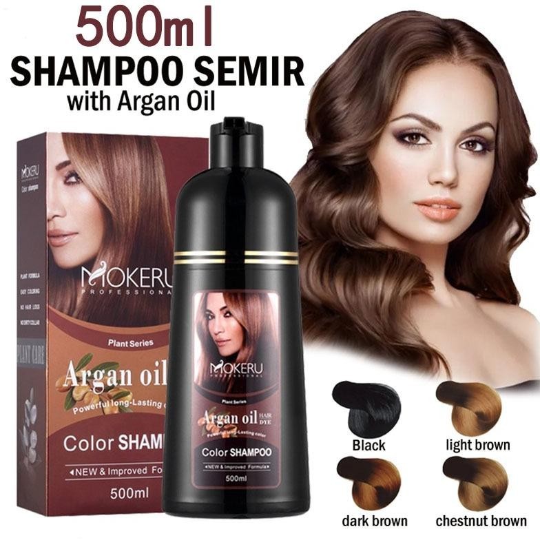 Jual *COD ORI*Mokeru Shampoo pewarna rambut Permanen/sampo penghitam ...