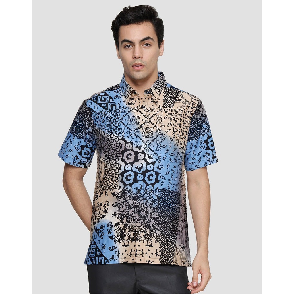 Jual Arjuna Weda Body Fit Batik Tambal Pelangi Kemeja Batik Pria ...