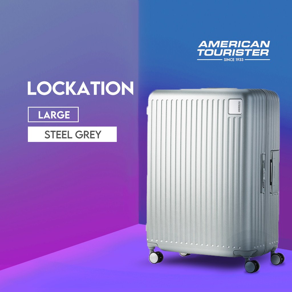 Jual American Tourister Koper Hardcase Lockation Large 28 inch - Steel ...