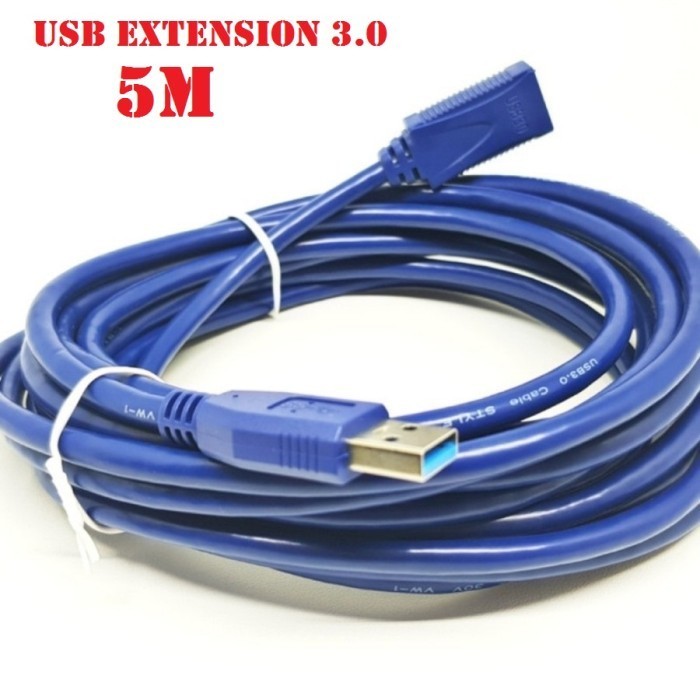 Jual KABEL USB 3.0 EXTENSION 5M (PERPANJANGAN USB) MALE FEMALE 5 Meter ...
