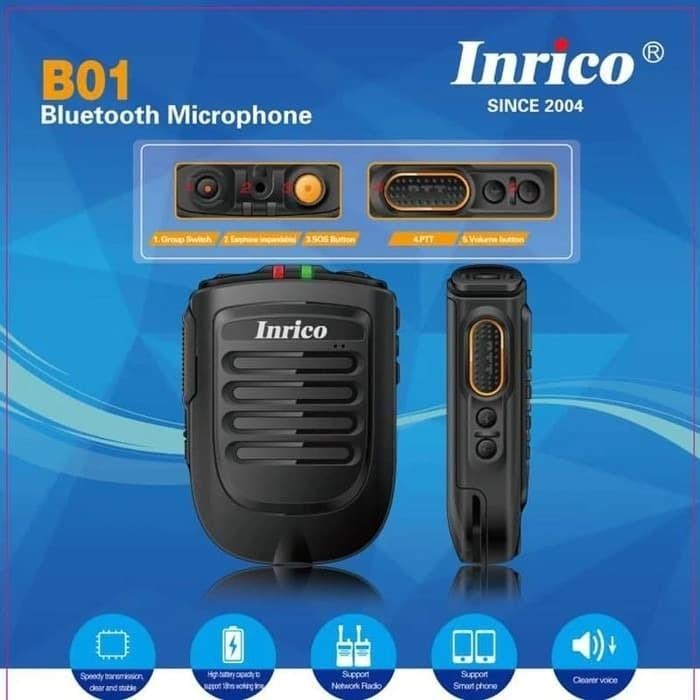Jual Inrico BT01 Bluetooth Speaker Mic Android IOS Walkie Talkie Zello ...