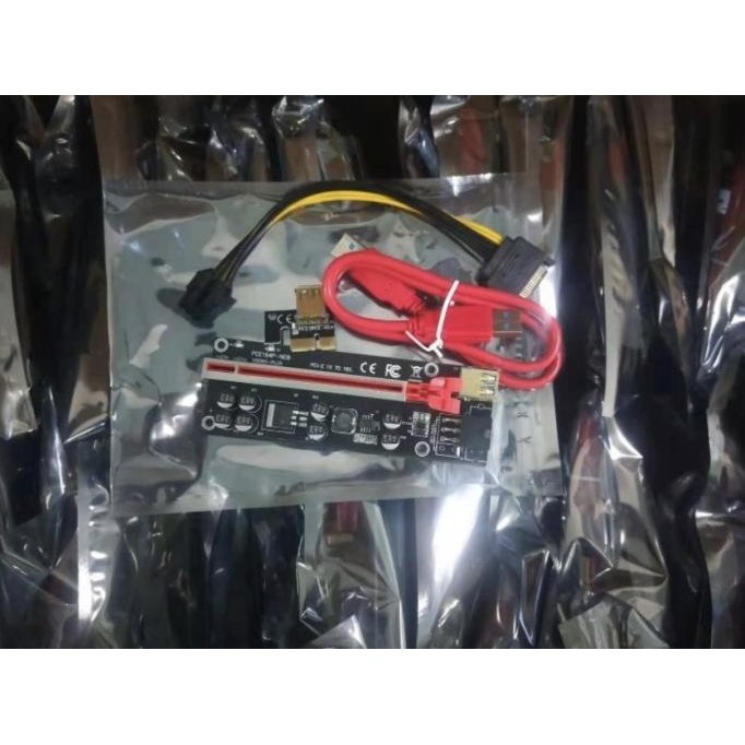 Jual Pcie Riser Vga Mining Raiser Vga 8 Kapasitor V009S Plus Metal | Shopee Indonesia