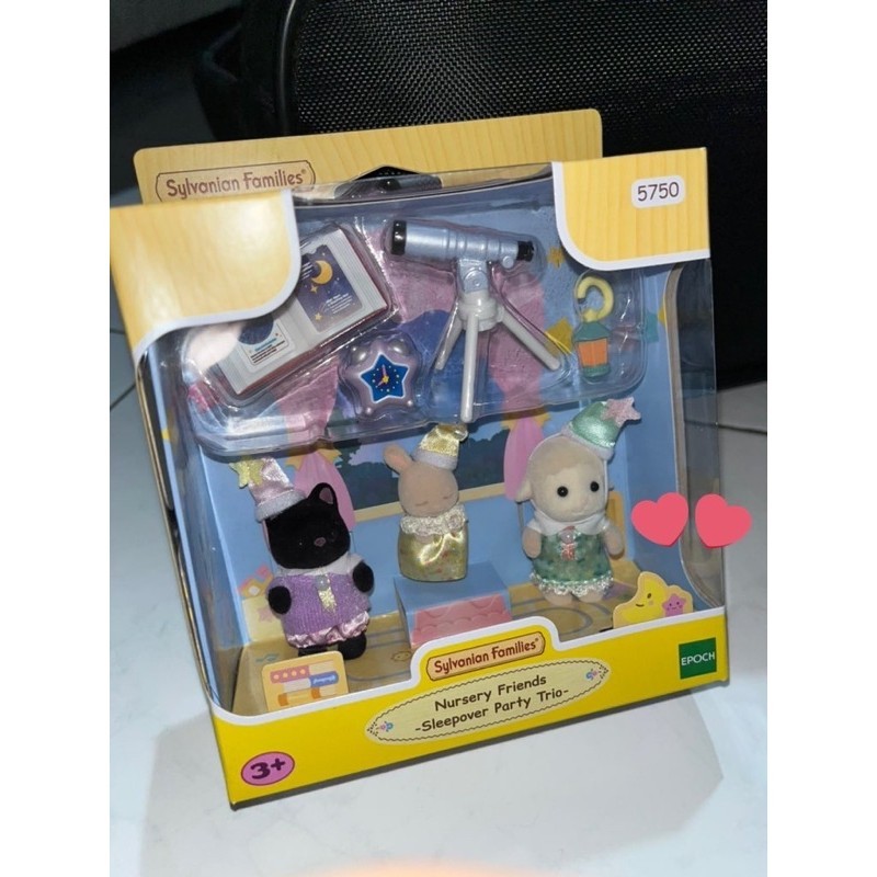 Jual Ready Ina Sylvanian Sleepover Party Trio Striped Cat Twins