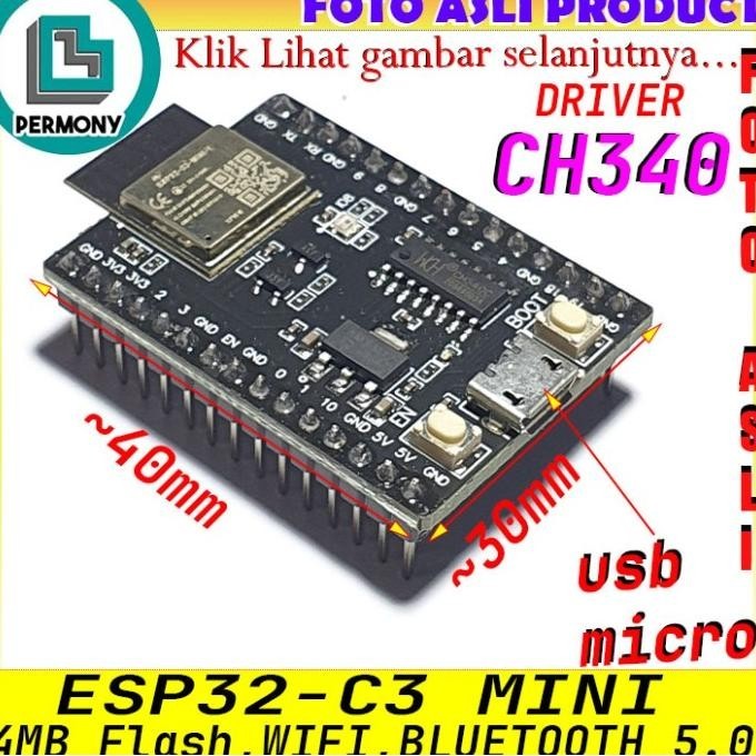 Jual Esp32 C3 Mini Devkitm Wifi Bluetooth Type C Development Board Module Shopee Indonesia