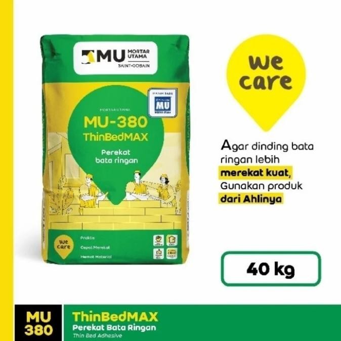 Jual Semen Instant Lem Perekat Hebel Bata Ringan Mortar Mu 380 40 Kg 1 ...