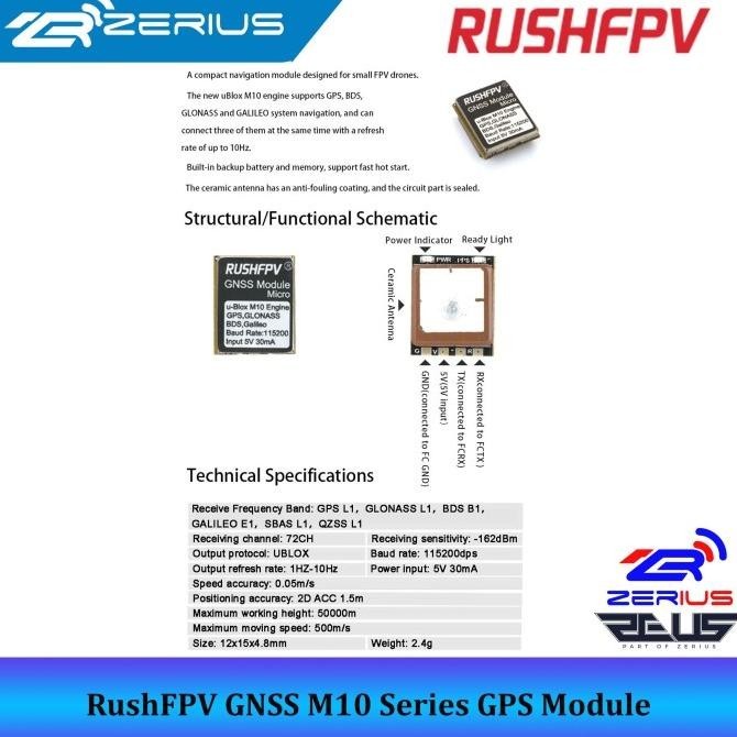 Jual Rushfpv Gnss M10 Series Gps Module For Fpv Drone | Shopee Indonesia