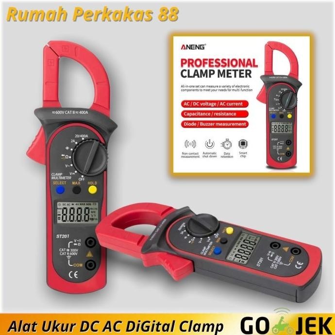 Jual Alat Pengukur DC AC Digital Clamp Multimeter/Tang Amper /Ampere ...