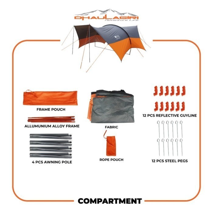 Jual Tenda Canopy Dome Dhaulagiri Shelter Tarp Tent Bivac Camping ...