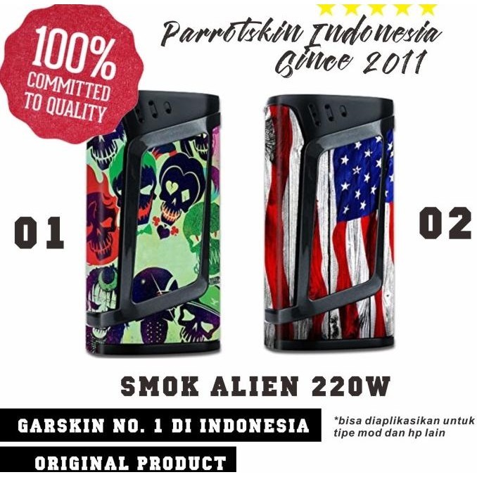 Jual Smok Alien 220w mod vape Garskin Premium- free custom by Device ...