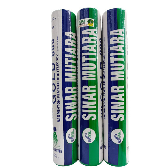 Jual Shuttlecock Badminton Sinar Mutiara 800 Gold Original / Kok ...