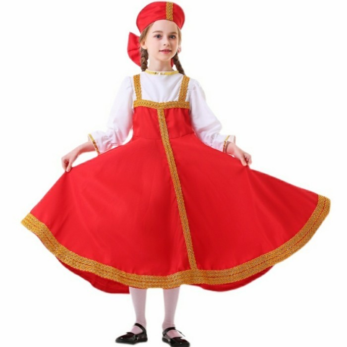 Jual RUSSIA Ukraine traditional dress Girl Red costume kostum anak ...
