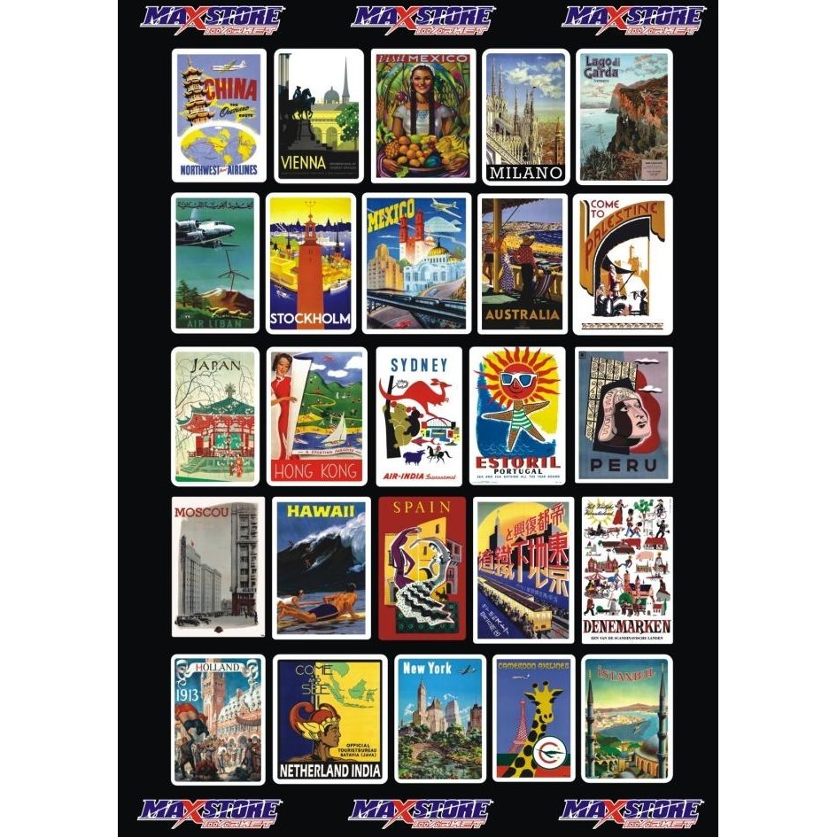 Jual sticker koper vintage / stiker koper / luggage tag / cover koper ...