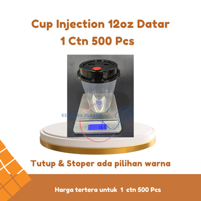 Jual 1 Dus Gelas Thinwall Cup PP Injection 360ml 12oz Datar isi 500 Pcs ...