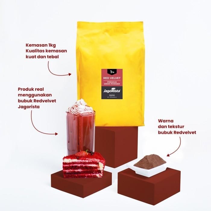 Jual Premium Gold Red Velvet Powder (Bubuk Minuman/Powder Drink ...