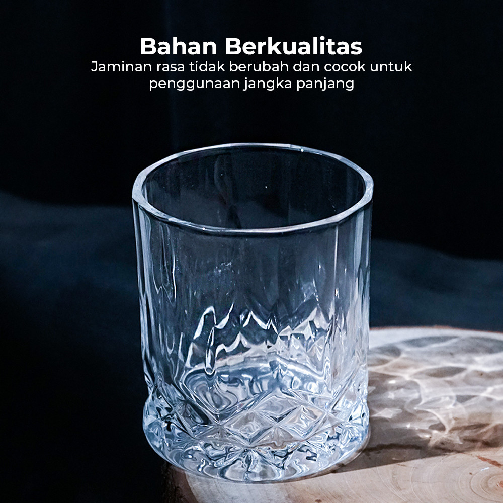 Jual One Two Cups Gelas Whisky Crystal Old-Fashioned Rock Glass 300ml - YJ104 | Shopee Indonesia