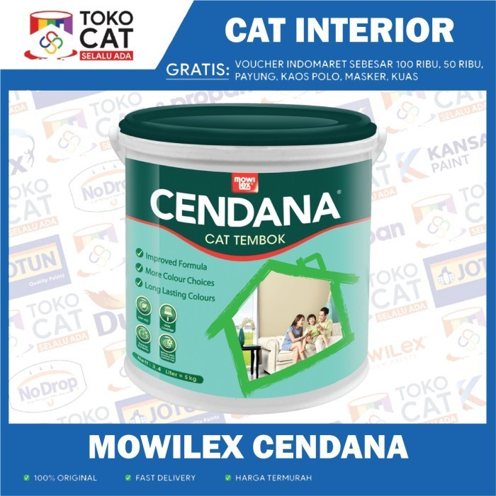 Jual Cat Tembok Interior | Mowilex Cendana Cat Tembok Readymix Interior ...