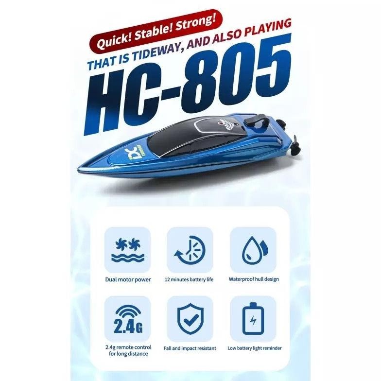 Jual FUZ-611 RC Boat HC805 2.4G Perahu Mini Cepat LED RTR Viral | Shopee Indonesia