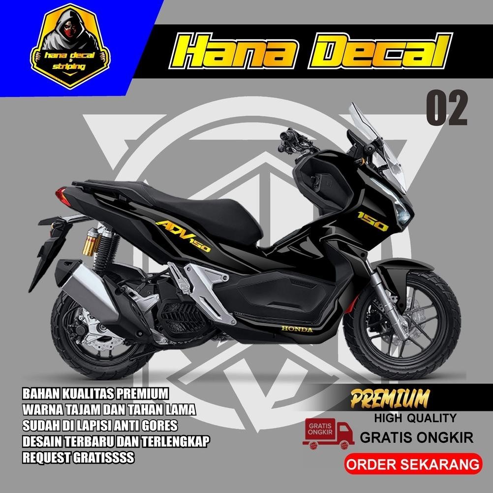 Jual decal sticker honda adv 150 dekal stiker striping adv full body ...