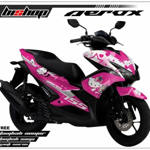 Jual Sticker decal full body Yamaha aerox hello Kitty pink | Shopee ...
