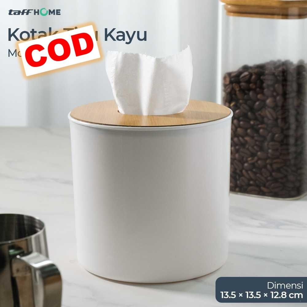 Jual Kotak Tisu Kayu Multifungsi Model Tabung dengan Tutup Tisyu Tissue ...