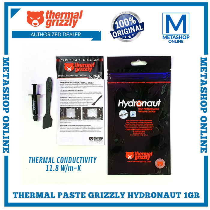 Jual THERMAL GRIZZLY HYDRONAUT THERMAL PASTE 1 GRAM GR PASTA GREASE ORI ...