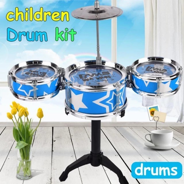 Jual Mainan Anak Alat Musik Music Band Edukasi Mini Jazz Dram Drum Set ...