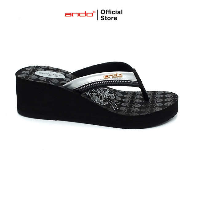Jual Ando Official Sandal Jepit Monalisa Wanita Dewasa - Perak | Shopee ...