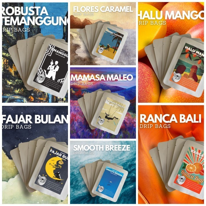 Jual Kopi Drip Bag / Coffee Drip Bag 1 Set Isi 5 Pcs Variety Pack ...