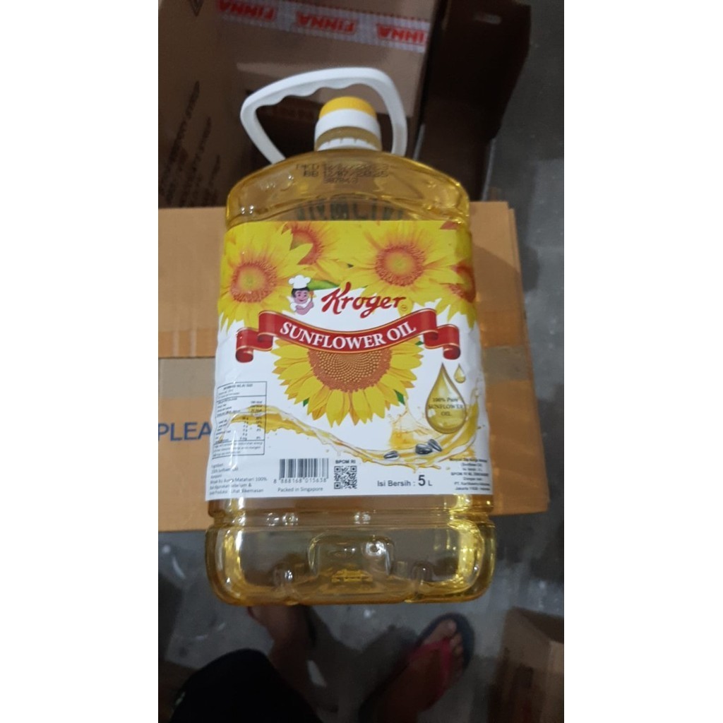 Jual Sunflower Oil Kroger / Minyak Biji Bunga Matahari Kroger - 5 Ltr ...