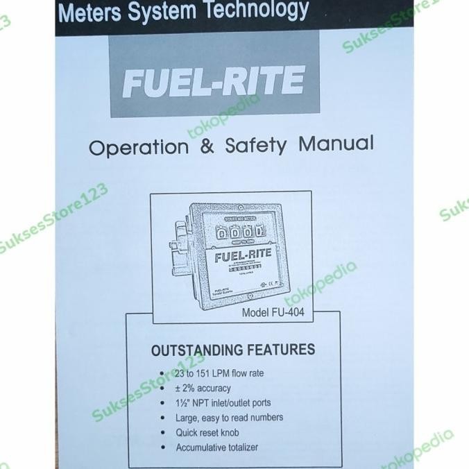 Jual Fuel Rite 4 Digit Flow Meter 1.5 Inch / Meteran Solar Minyak 1.5 ...