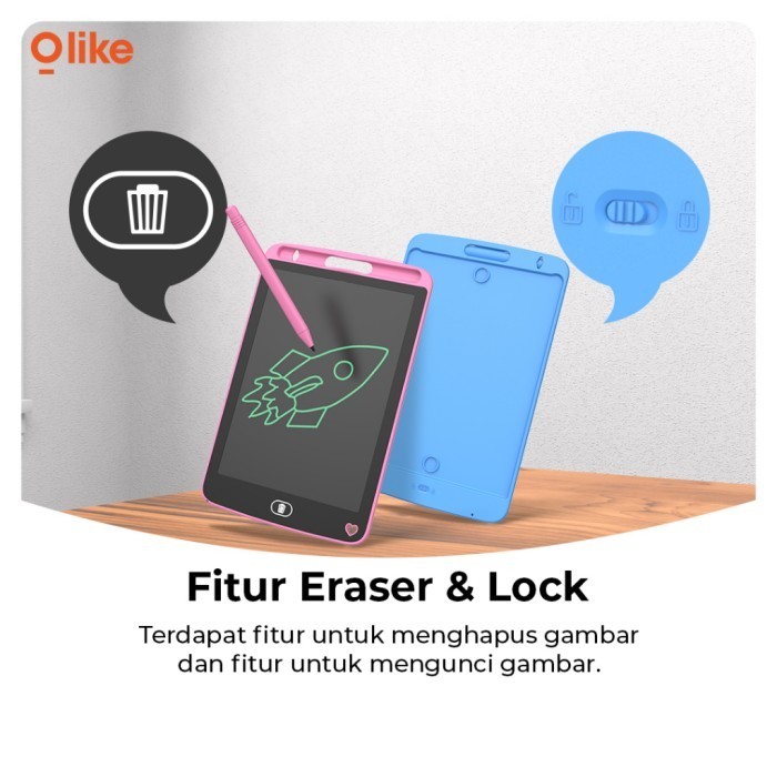 Jual OLIKE LCB2 DRAWING BOARD PAD WRITING TABLET 8.5 INCH PAPAN TULIS ...