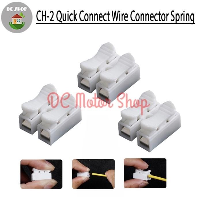 Jual CH2 Quick Connector 2 Wire Spring Terminal Sambungan Kabel Listrik ...