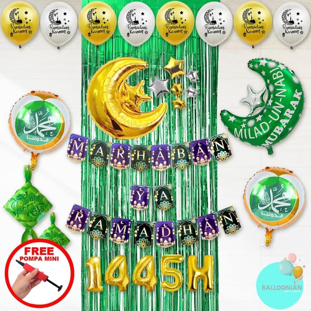 Jual DCF MARHABAN BANNER DEKORASI SET/DEKORASI LEBARAN/IDUL FITRI/PUASA ...