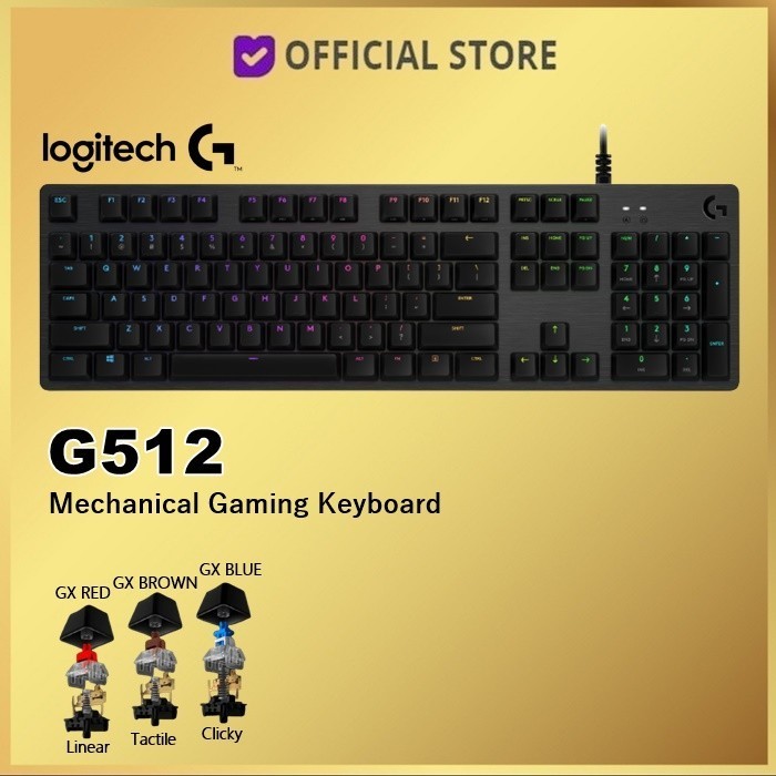 Jual Ready Logitech G512 RGB Mechanical Gaming Keyboard | Shopee Indonesia