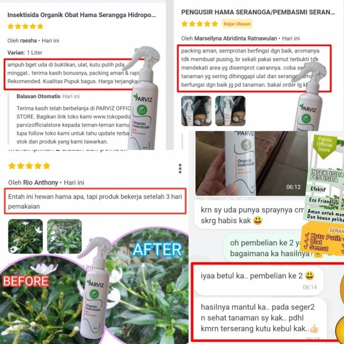 Jual Insektisida Organik Obat Hama Serangga Hidroponik/Tanaman Hias 1 ...