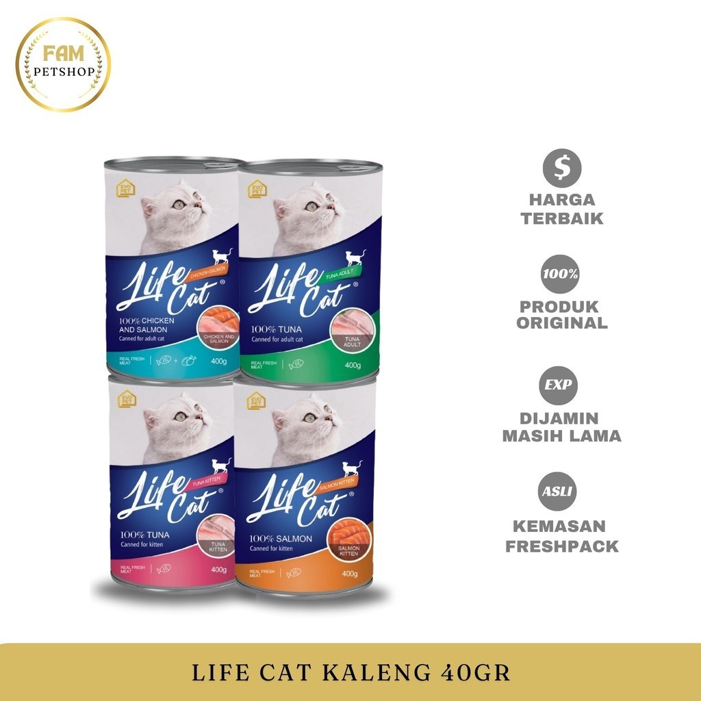 Jual Makanan Kucing Life Cat 400gr All Variant - Makanan Kalengan Life ...