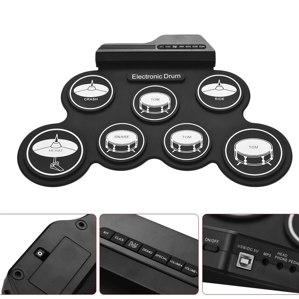 Jual h-4 Set Drum Silikon Gulung USB Ukuran Ringkas Kit Drum Elektronik ...