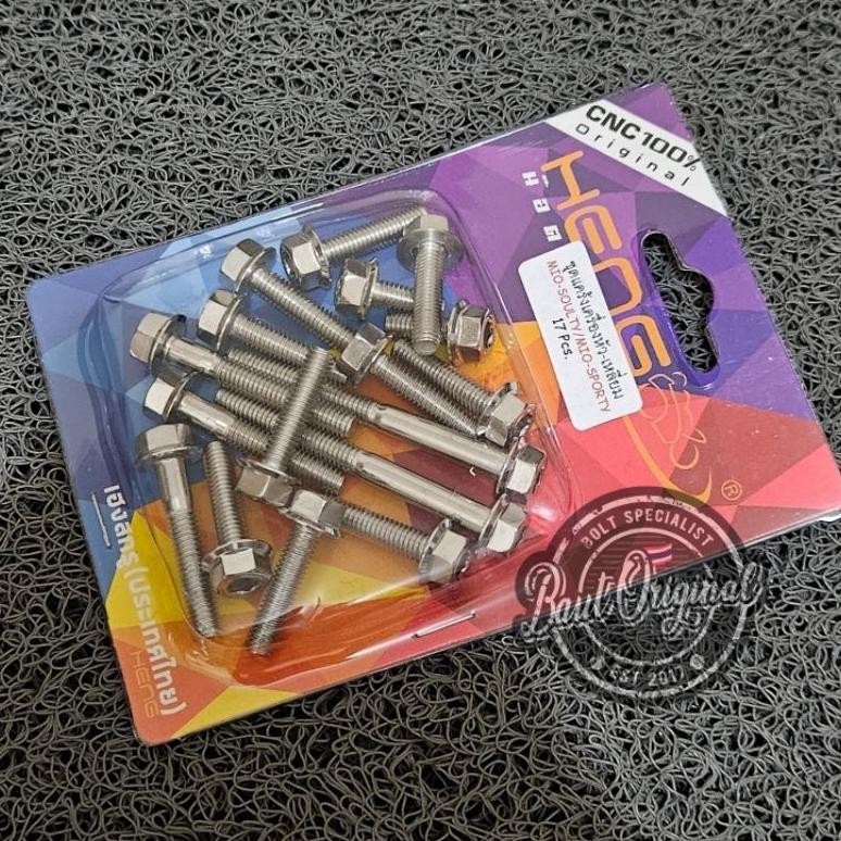 Jual baut probolt cvt set mio soul fino stainless silver heng thailand | Shopee Indonesia