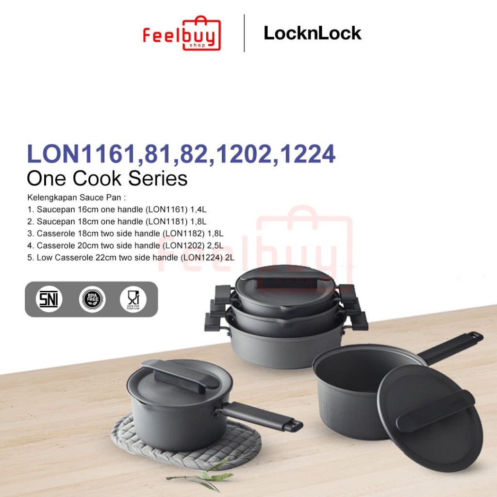 Jual LocknLock Pan Masak One Cook Series - Saucepan 16CM LON1161 ...